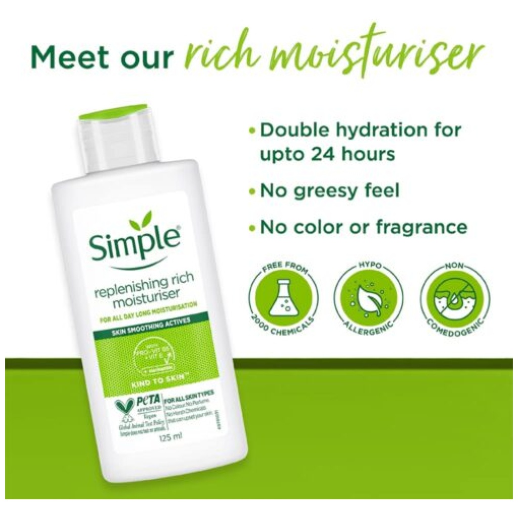 Simple Kind to Skin Replenishing Face Moisturizer For Sensitive Skin – The Beauty Bar Kenya